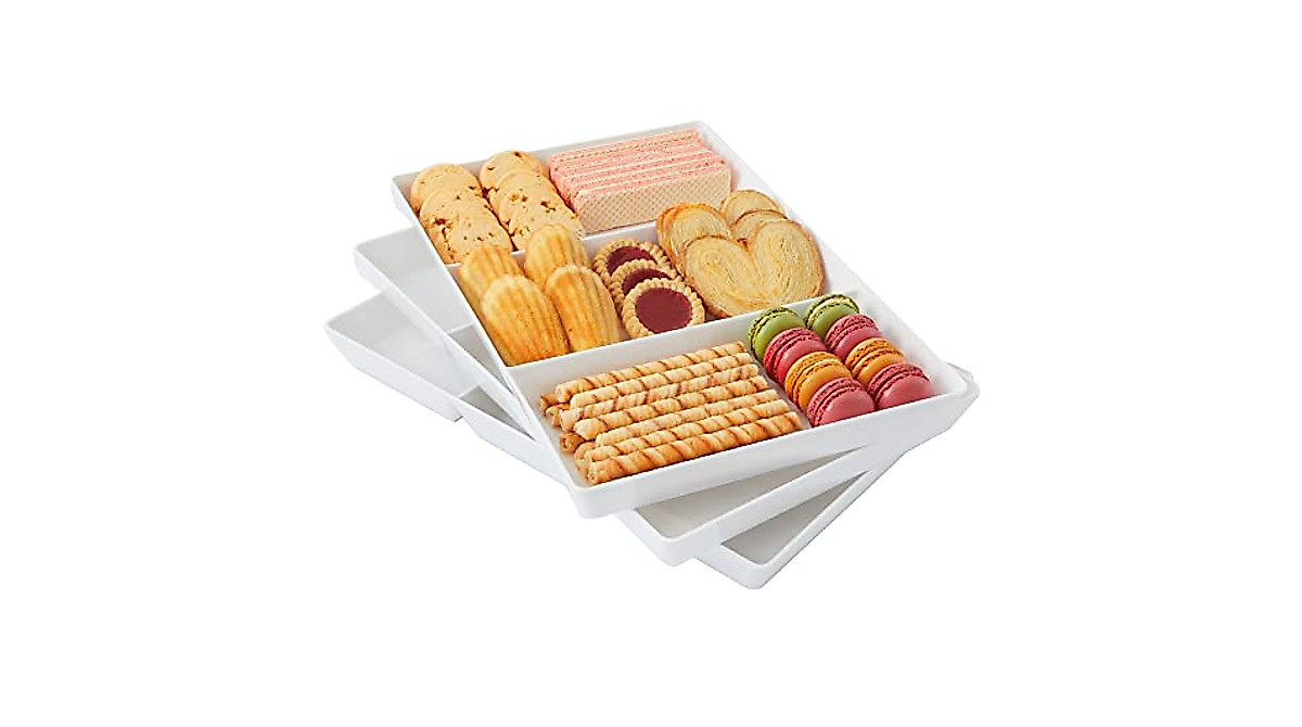 US Acrylic Stackable Serving Tray Set - 15" x 10"
