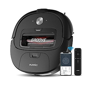 eureka Groove Robot Vacuum Cleaner, Wi-Fi Connected, App, Alexa & Remote Controls, Self-Charging, NER300 , Black