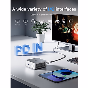 MINISFORUM UM870 Slim Mini PC AMD Ryzen 7 8745H 8C/16T Desktop Computer 32GB RAM 1TB SSD, HDMI/DP/USB4 8K@60Hz Output, 1X 2.5G RJ45 Port, 4X USB Port, Dual Band WiFi, AMD Radeon 780M Graphics