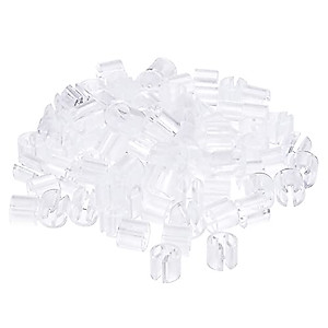 MECCANIXITY Clothes Hanger Marker Blank Fit 3.5mm Rod for Garment Color Coding Clear Count 300