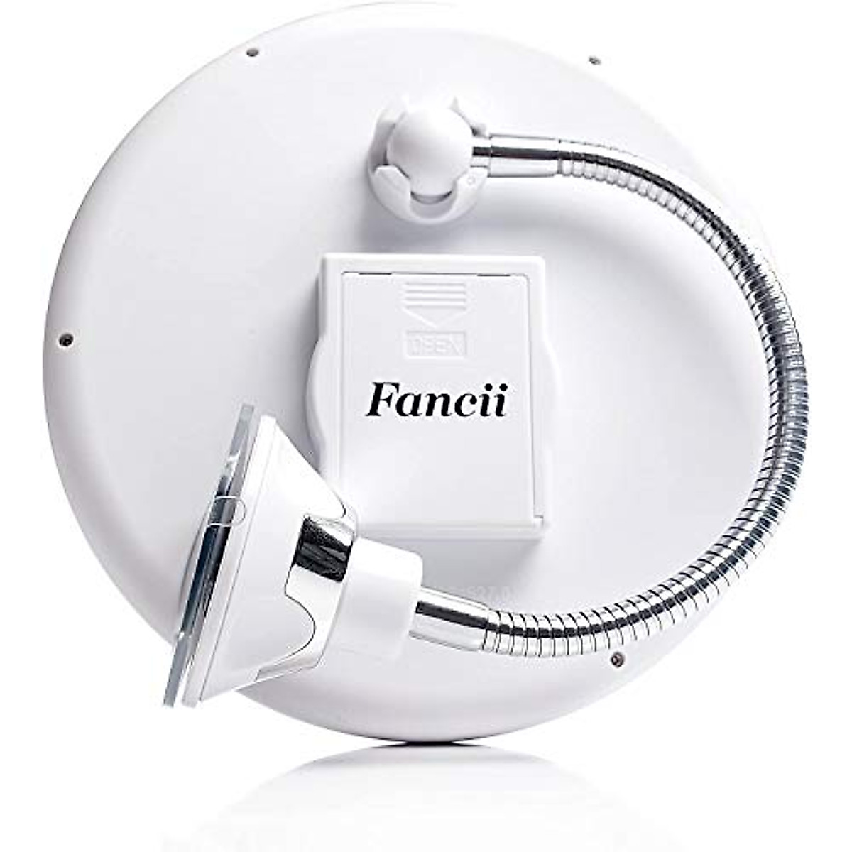 Fancii Chrome Gooseneck Attachment with Locking Suction Cup, For Luna, Mira and Maya LED Mirror Series (Mirror Not Included)