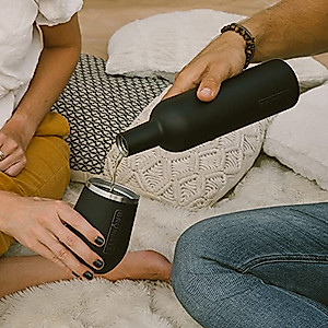 BrüMate Winesulator 25 Oz Triple-Walled Insulated Wine Canteen Made Of Stainless Steel, 24-hour Temperature Retention, Shatterproof, Comes With Matching Silicone Funnel (Glitter Violet)