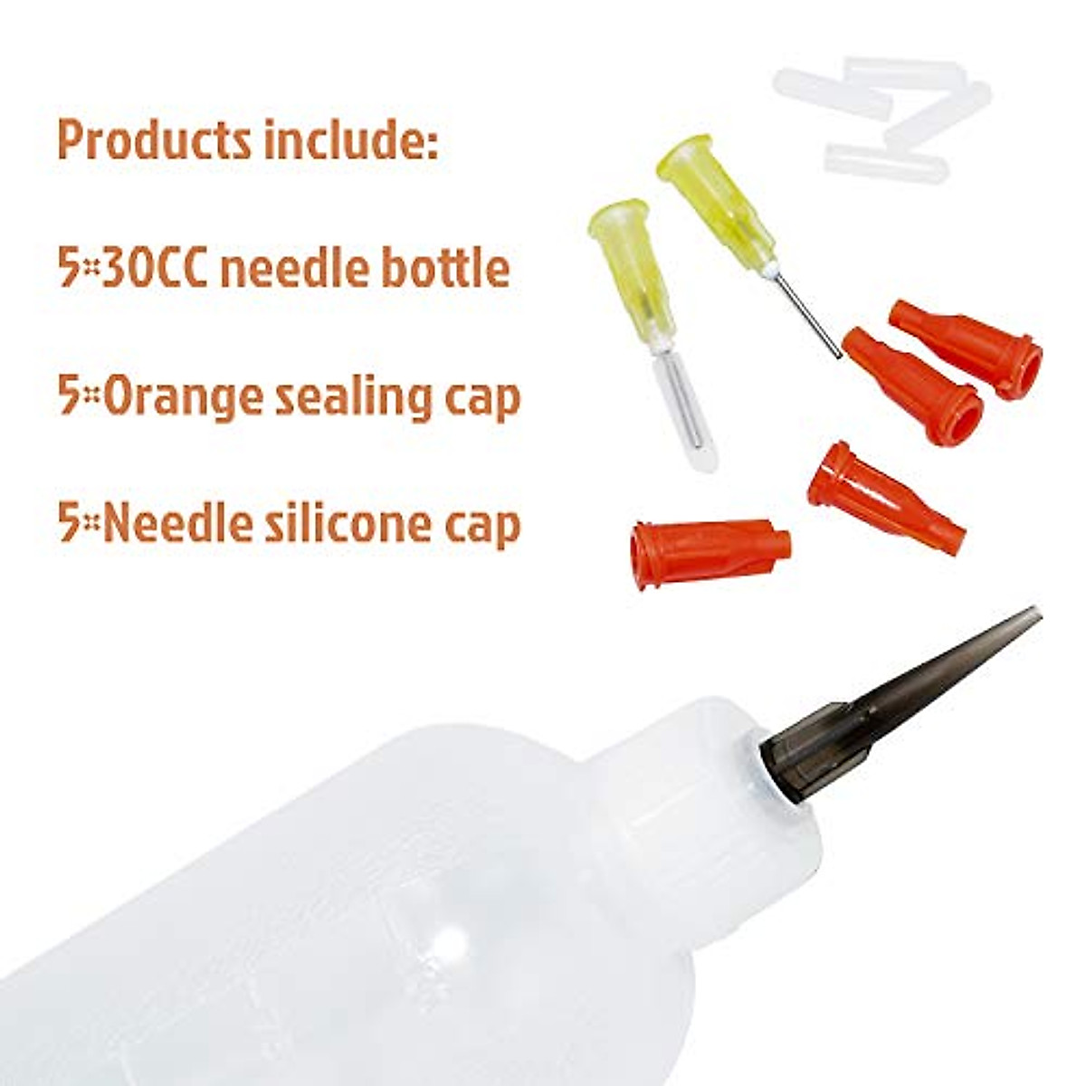 30cc Needle Tip Glue Bottles (5 Pack) - Precision Applicators