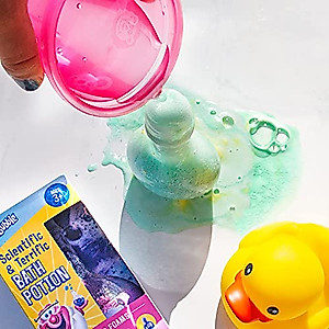 Mr. Bubble Kids Bath Bomb Potions - Colorful Fizzy Fun - Cool Foam and Bubble Science Beaker for The Bath (Pack of 4)