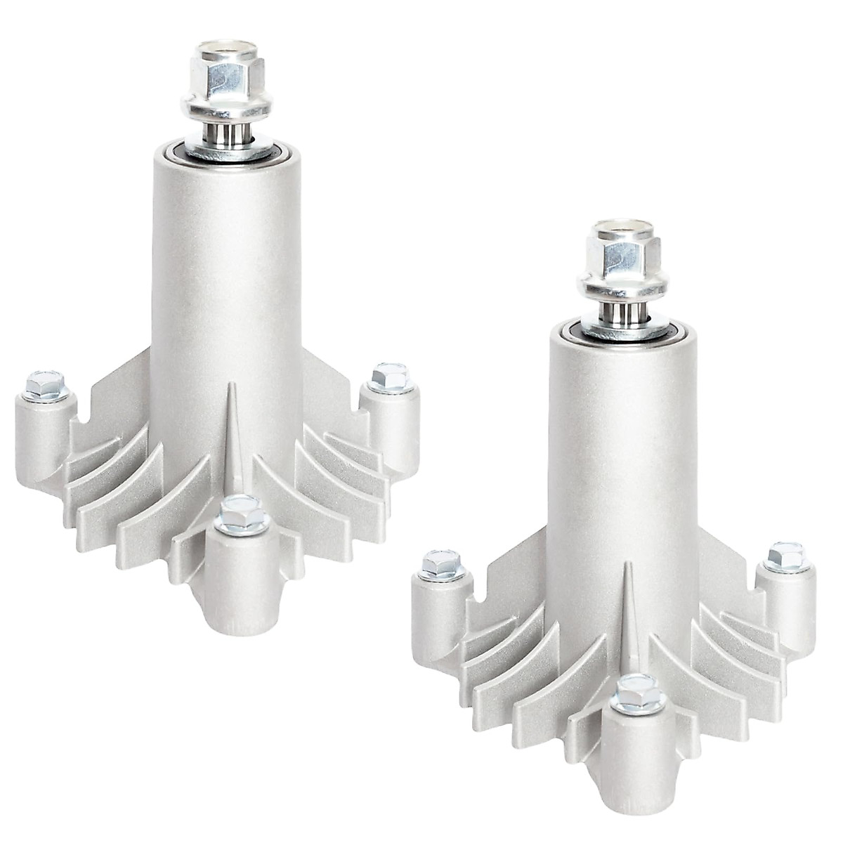 TENGMUJX 2 Pack Spindle Assembly Replaces AYP 130794 532130794 128285 with 3 Mounting Bo LTS and Blade Mounting B OLT, Mounting Holes are Threaded