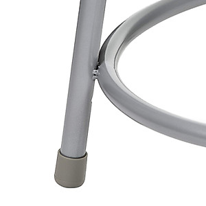 OEF Furnishings (2 Pack) Grey Vinyl Padded Stool, 30" High No Assembly Required