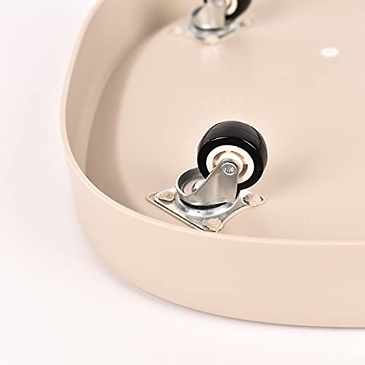 Plant Tray wth 4 Invisible Wheels, Plant Caddy with Wheels Rolling Plant Stand with Wheels 14 Inch Plant Dolly Heavy Duty Large Potted Plant Mover with Casters for Indoor and Outdoor(White Big)