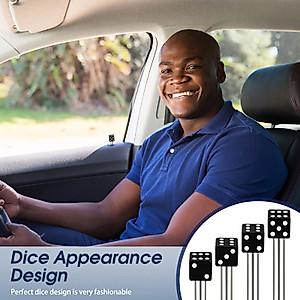 Tallew 8 Pieces Car Door Lock Knobs Dice Interior Door Lock Pull Knobs Car Door Knobs Pin Set for Car SUV Pickup Truck Automobile, 2.08 x 0.31 Inch Black