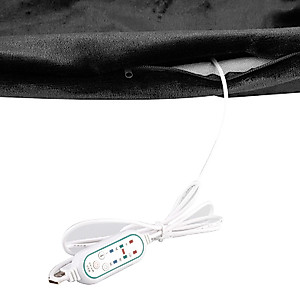 VKTY USB Heated Shawl and Lap Blanket Plush Electric Heated Throw Blanket Washable 3-Heat Setting Controller Portable Heated Blanket for Winter Home Office and Car