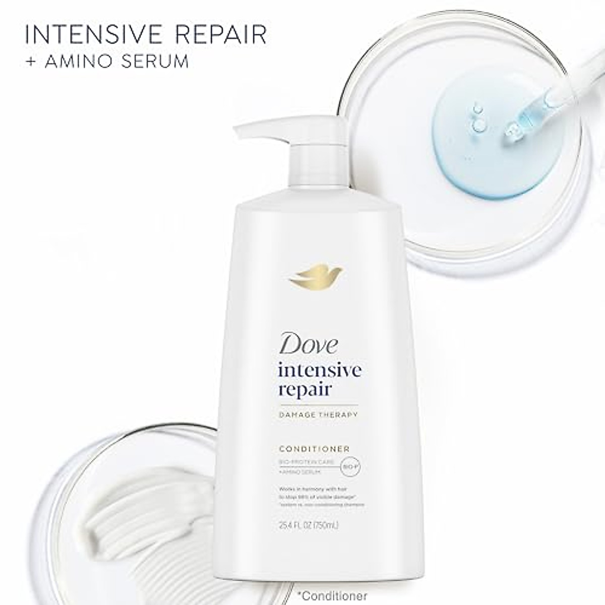 Dove Ultra Care Conditioner Intensive Repair for Damaged Hair Conditioner with Bio-Restore Complex 25.4 oz