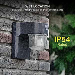 ZONE INDUSTRY CORP. 1000 Lumens LED Solar Power Jelly Jar Light Wall Lantern Night Security Light with Motion Sensor and Replaceable Rechargeable Battery, Waterproof, for Outdoor & Indoor, Bronze