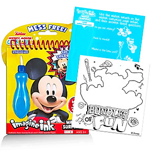 Imagine Ink Water Painting Books Set for Toddlers Kids Ages 3-5 ~ 3 Pack No Mess Paint with Water Books with Water Surprise Brushes, Mickey Mouse, Peppa Pig, Sesame Street Elmo Bundle