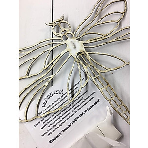 3 Equal Dragonflies - is Not Vinyl Decal or Peel n Stick - Approx 10 x 8 inches Each - 5 Minute Install, 1/16 inch Thick matboard - Easily Tak-it-Up with Plasti-Tak provided Removable Paintable