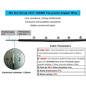 ZLKSKER 24 Pin Motherboard Power Supply Cable 12 Inch, 18AWG ATX Power Supply Extension Wire, 24 Pin Male to 24 Pin Female