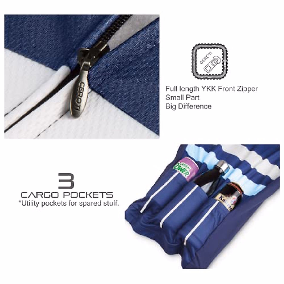 CEROTIPOLAR Standard Fit Cycling Bike Jerseys Fleeced, Fall Winter Long Sleeve Bicycle Jackets