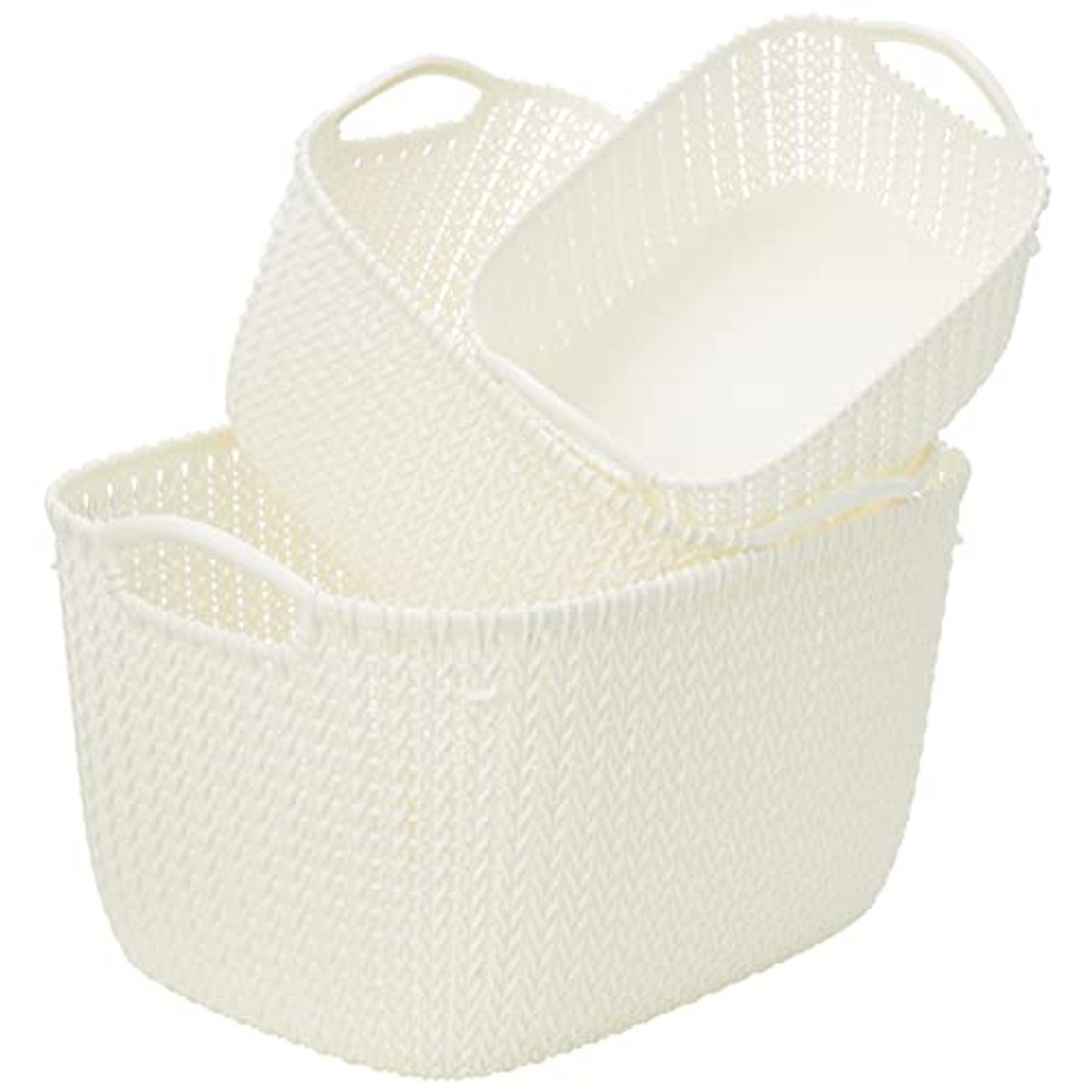 Curver Knit Basket, 3L/8L/19L, Oasis White