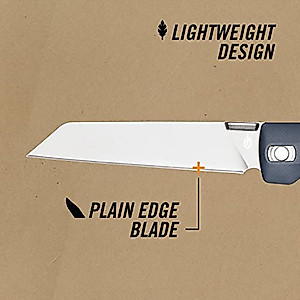 Gerber Gear Pledge Pocket Knife with Pocket Clip - 3.7" Full Panel Plain Edge Blade Folding Knife - EDC Gear and Equipment - Urban Blue