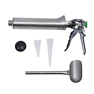Stainless Steel Hand Caulking Guns, Grouting Tool Cement Grout Mortar Caulk Pointing Grouting Gun, Mortar Pointing Grouting Gun Cement Spray Applicator Tool with Nozzle