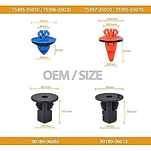 120Pcs Fender Flare Clips, Xislet Retainer Fastener Rivets for Bumper Fender Liner 90189-06065 Compatible with Toyota 4Runner Tacoma RAV4 Replace 75495-35010 75397-35010 90189-06013