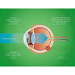 Anti Blue Light Screen Filter for 23 and 24 Inches Widescreen Computer Monitor, Blocks Excessive Harmful Blue Light, Reduce Eye Fatigue and Eye Strain