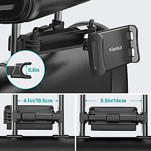 Klsniur Tablet Headrest Holder, Car Backseat Seat Mount Holder Universal 360° Rotating Adjustable for 6"-10.5" Tablet iPad iPad Air iPad Mini,Samsung Galaxy