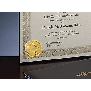 PaperDirect Congratulations 5-Point Star Embossed Gold Foil Certificate Seals, 2 Inch, Self Adhesive, 100 Count, Embossed Seals for Certificates, Achievement Award Stickers for School, Work, Diploma