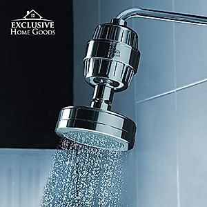 Luxury Filtered Shower Head Set - Filtered Shower Head Combo Removes Chlorine, Heavy Metals, Impurities & Soften Water - High Pressure Rainfall Shower Head with Vitamin C & E Cartridges