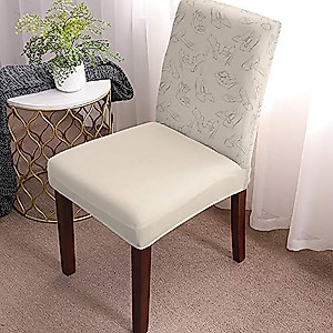 Chair Cover High Heels Dining Chair Slipcovers Simple Pattern Stretch Removable Chair Seat Protector Party Decoration