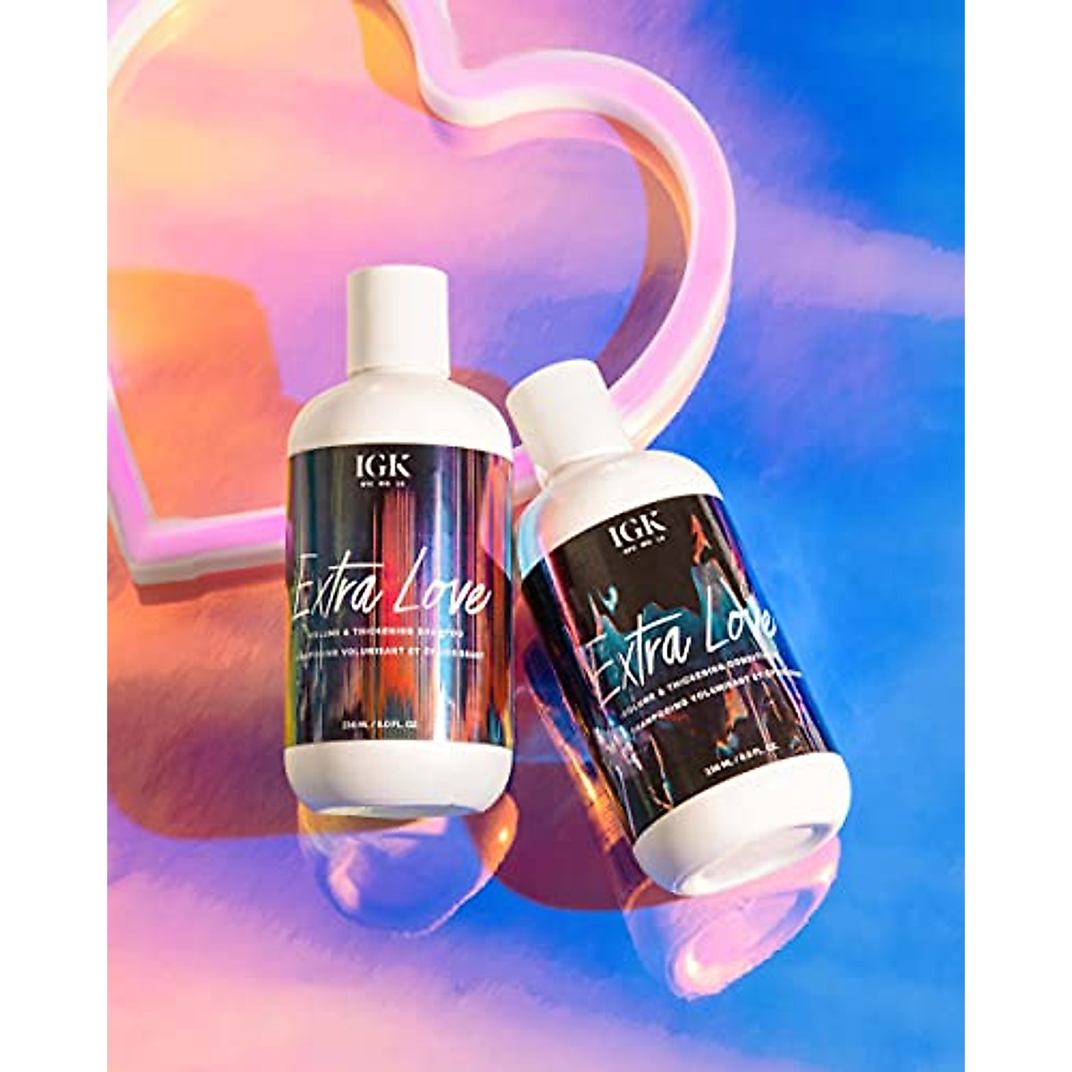 IGK EXTRA LOVE Volume & Thickening Conditioner | Lightweight + Supports Scalp + Balance Oil | Vegan + Cruelty Free | 8 Oz