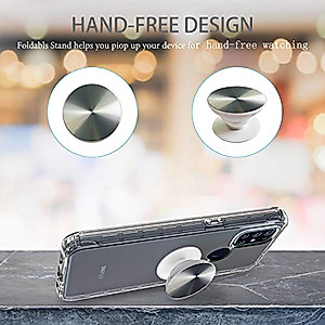 Flowhale for Oneplus Nord N10 5g Case with Screen Protector, Nord N10 5g Case +Screen Protector+Kickstand+5 PCS Stickers DIY Oneplus Nord N10 5g Clear Case (Oneplus Nord N10 5g Case, Clear)