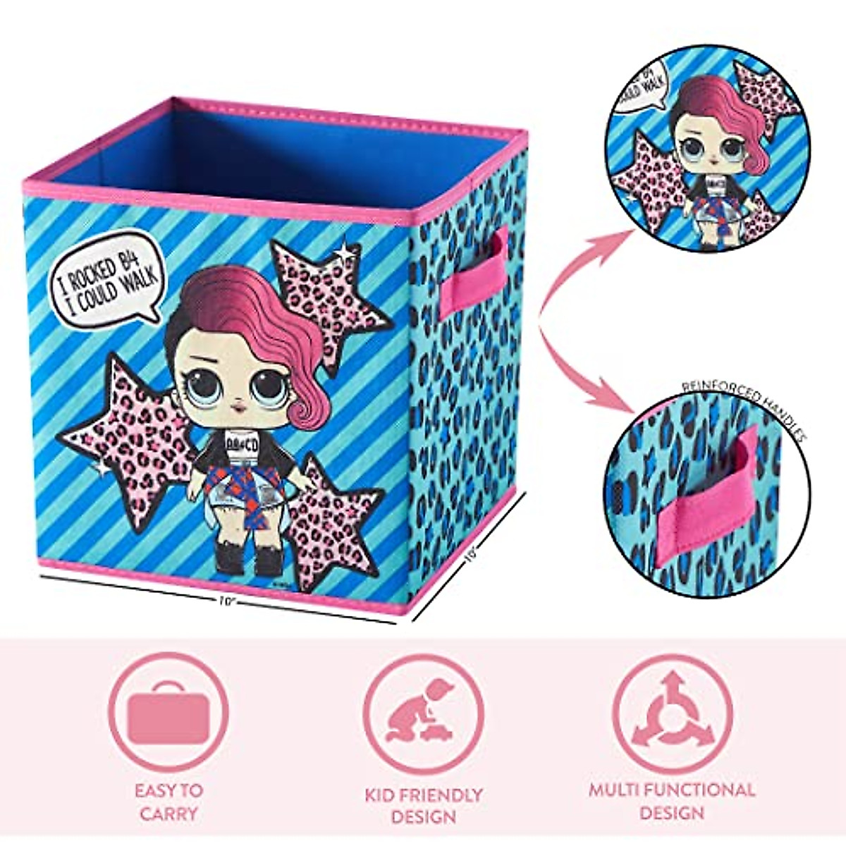 Idea Nuova LOL Surprise Set of 2 Durable Storage Cubes with Handles