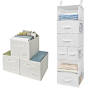 GRANNY SAYS Bundle of 1-Pack Closet Door Organizer & 3-Pack Storage Containers for Organizing