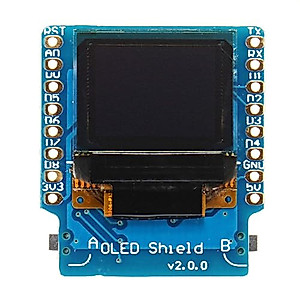 OLED Shield Display V2.0.0 for Wemos D1 Mini 0.66" Inch 64X48 IIC I2C Two Button Module