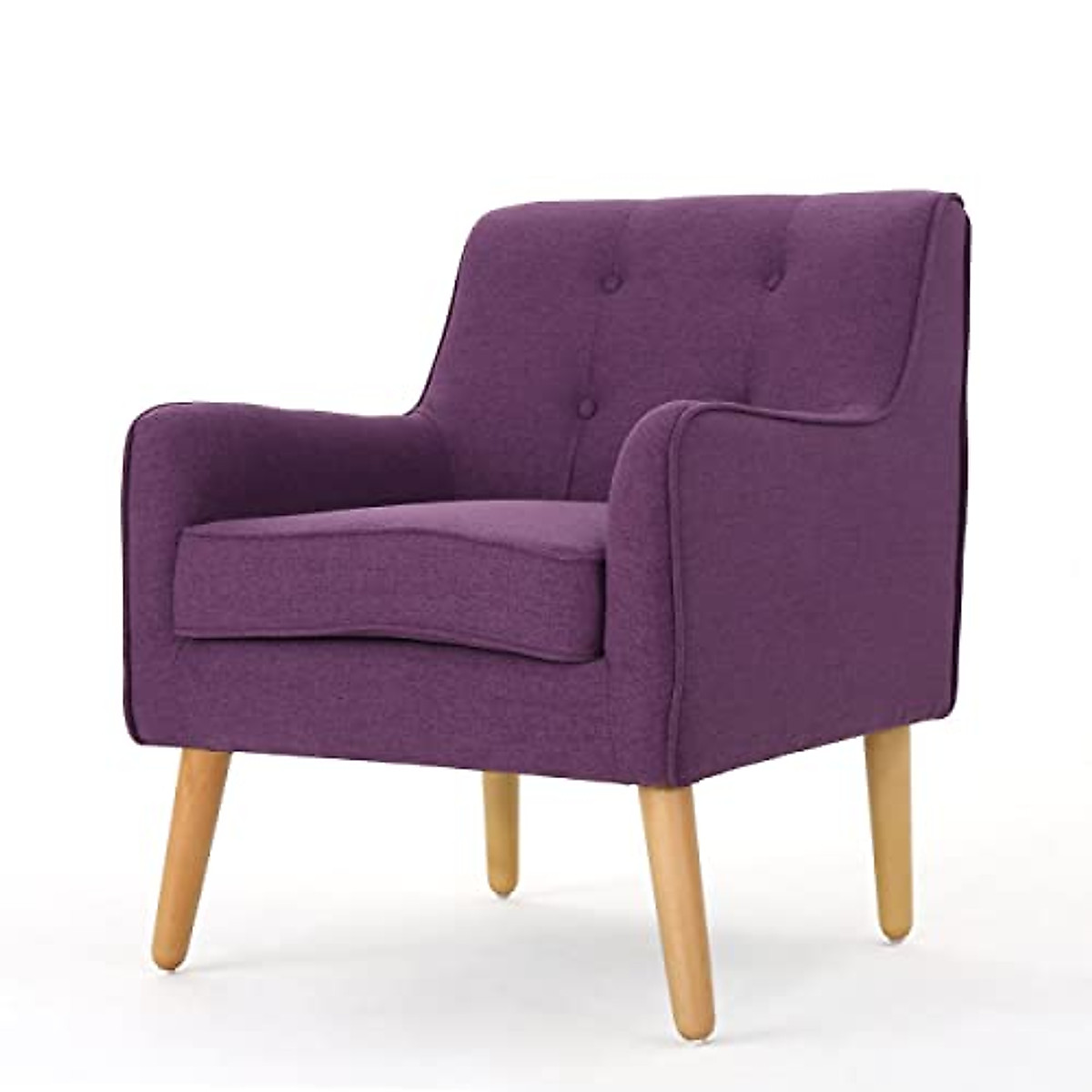 Christopher Knight Home Felicity Mid-Century Fabric Arm Chair, Purple