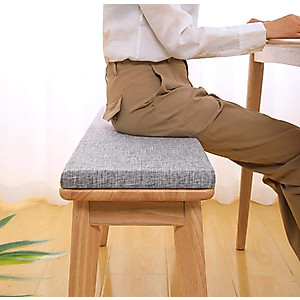 Indoor Bench Cushion with Ties, 2" Thick Memory Foam Piano Bench Cushion, Non Slip Shoe Storage Settee Cushion, Kitchen Dining Table Seat Picnic Bench Seat Pad