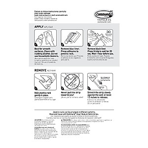 Command Clear Jewelry Rack, Holds up to 1 lb, 2 Jewelry Racks with 3 Medium Command Strips, Damage Free Hanging on Walls, Doors, Cabinets, and Closet for Jewelry and Accessories