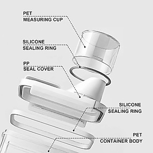 XhOSLAnd Cereal Containers Storage Cereal Dispenser For Pantry Organization BPA Free Food Containers With Lid, Meal Rrep Containers Reusable (ZL-4pcs), XH20240322
