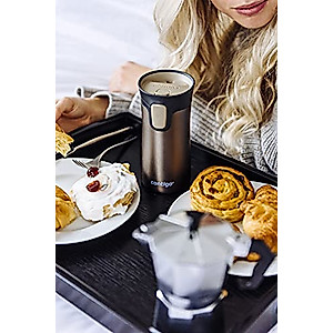 Contigo Pinnacle Autoseal Travel Mug, Stainless Steel Thermal Mug, Vacuum Flask, Leakproof Tumbler, Coffee Mug with BPA Free Easy-Clean Lid, 300 ml, Tans Matte