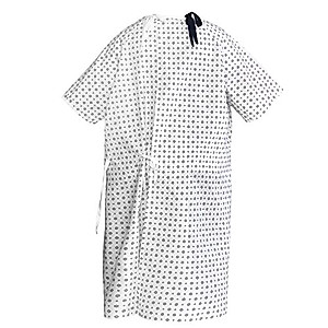 TALVANIA Unisex Patient Hospital Gown Back Ties Fits upto XXL (4 Pack)