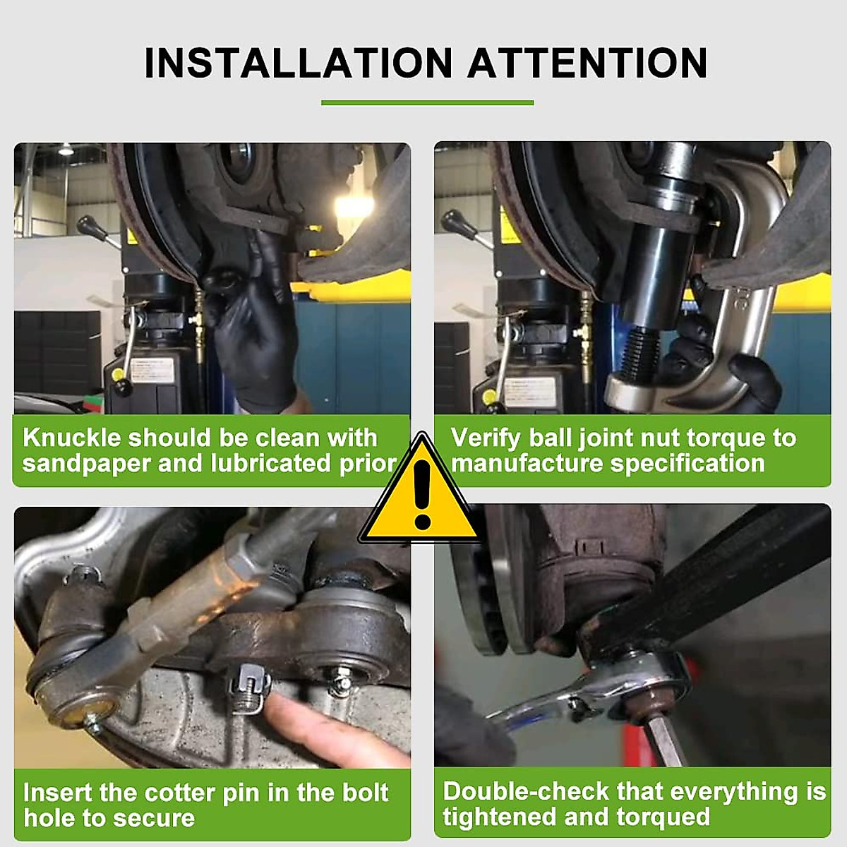 SCITOO 8pcs 2WD Front Suspension Kit Upper Control Arms Lower Ball Joints Sway Bar Links Outer Tie Rods Fit 2005 2006 2007 2008 For Ford For F-150 2006-2008 For Lincoln Mark LT RWD