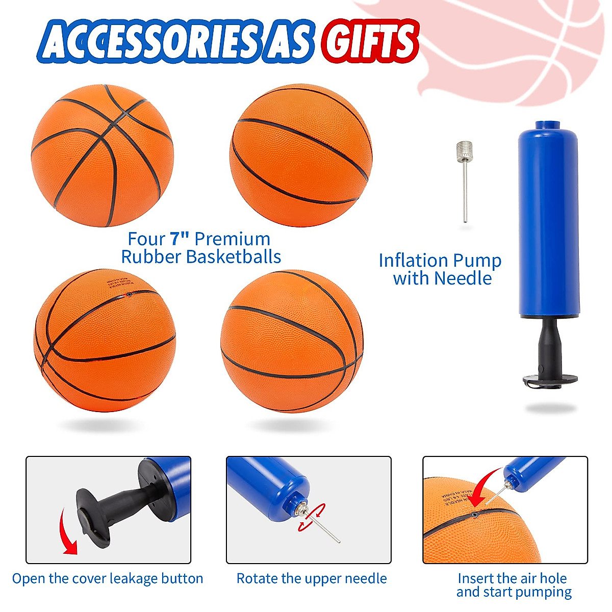 Outspurge Foldable Electronic Dual Basketball Arcade Game,Double Shot 2Player,8 Game Options w/4 Balls LED Scoring System & Indoor Basketball Game for Kids, Youth Adults