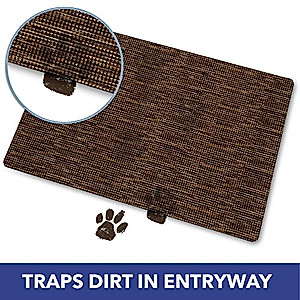 SoHome Ultra Thin Indoor Door Mat Kitchen Mat, Low Profile Stain Resistant Nonslip Design, Machine Washable, 24" x 35", Brown