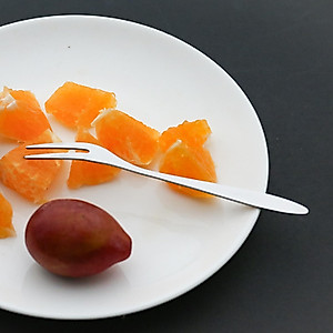 8 Pieces Pickle Forks, 5 Inches Handle Olive Fork, Stainless Steel Cocktail Forks, Pickle Grabber, Pickle Picker, 2 Prong Dessert Forks, Fruit Fork