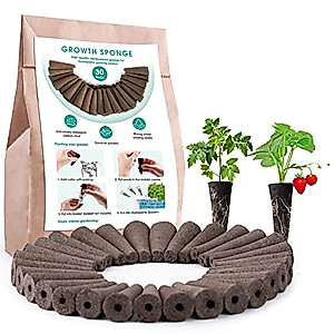 ZMHOO 30 Pack Grow Sponges for Aerogarden, Replacement Root Growth Sponges Compatible with Hydroponic, Starter Pods Sponges Kit for Hydroponic Indoor Garden Growing System
