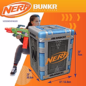 NERF BUNKR Officially Licensed Battle Royale Inflatable Bunker Battlezone - 5 Piece Barricade Set Crates Barrels