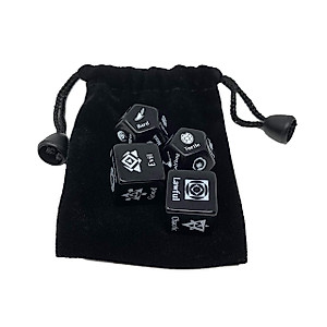 Citadel Black Character Randomizer Dice Set - Randomize Class, Race, & Alignment for Characters or NPCs, Made for Dungeons and Dragons 5th Edition & Other Tabletop Role-Playing Games