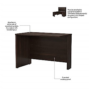 Bush Business Furniture Studio C Desk Return, 42W, Black Walnut