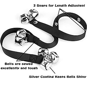 Luckyiren Upgraded Puppy Bells Dog Doorbells for Door Knob/Potty Training/Go Outside-Dog Bells for Puppies Dogs Doggy Doggie Pooch Pet Cat for Dog Lovers-Premium Quality-3 Snaps for Length Adjustment