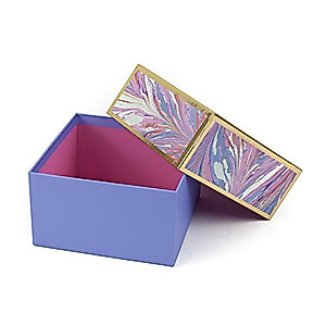 Hallmark Signature 7" Medium Gift Box (Marble, Pink, Lavender, Gold) for Mothers Day, Valentines Day, Birthdays, Bridal Showers, Bridesmaids Gifts and More