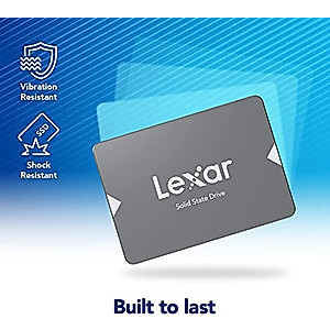 Lexar NS100 256GB 2.5” SATA III Internal SSD, Solid State Drive, Up To 520MB/s Read (LNS100-256RBNA)